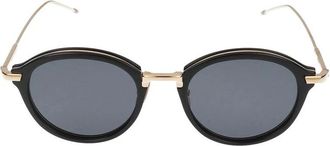 Thom Browne unisex, Accessoires, Multicolore, Taille: 49 MM Lunettes de soleil rondes en ac&eacute;tate et titane