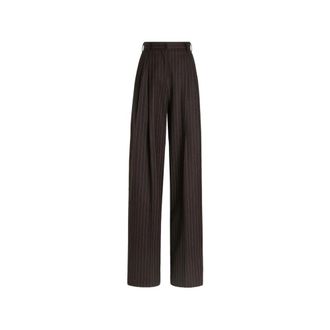 Dolce & Gabbana Pantalon large - Femme - Pantalons - Brun - Taille: 42 FR