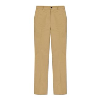 Burberry Baumwollhose mit Logo - - Trousers - Herren - Beige - M