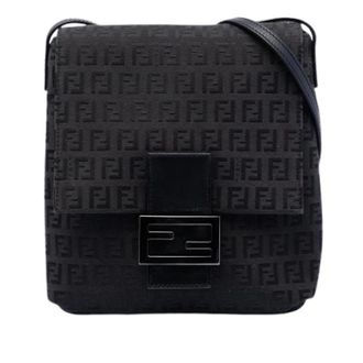 Fendi Pre-owned Sac bandouli&egrave;re en toile - Femme - Pre-owned - Noir - Taille: ONE Size