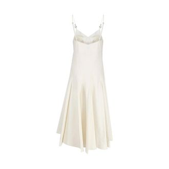 Bottega Veneta Womens White Cotton Casual Dress