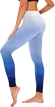 Generic Legging de sport 2026 pour femme avec impression d&eacute;grad&eacute;e, halt&eacute;rophilie, fitness, sport, bleu marine, S