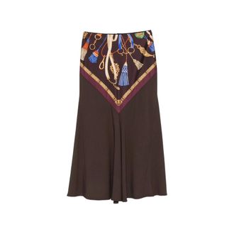 Etro Jupe Midi &Eacute;vas&eacute;e - Femme - Jupes - Brun - Taille: 38 FR