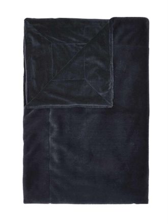 Essenza Plaid Furry Nightblue, 150x200 cm - 100% Polyester - Uni