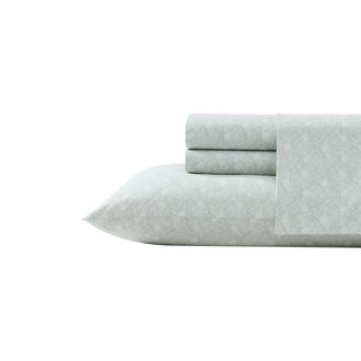 Tommy Bahama Bettlaken-Set, atmungsaktive Perkal-Baumwolle, Fadenzahl 200, Tropische Heimdekoration (Ananas Venture Green, King)