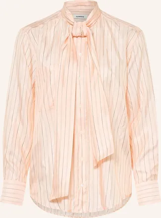 Sandro Sandro Schluppenbluse Aus Satin rosa