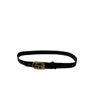Gucci Pre-owned Interlocking Logo Buckle Belt - - Pre-owned - Damen - Schwarzk - ONE SIZE