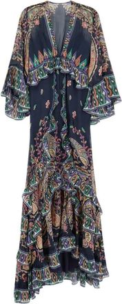 Etro Femme, Robes, Multicolore, Taille: 38 FR Robe Maxi &agrave; Col V
