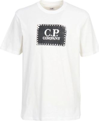 C.P. Company Stamp Label T-Shirt - - Tops - Herren - Wei&szlig; - S