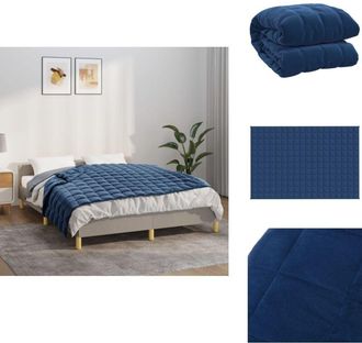 vidaXL Gewichtsdecke Blau 122x183 cm 9 kg Stoff - Gewichtsdecke - Schlafdecke - Decke Blau - Schwere Decke - Entspannende Decke