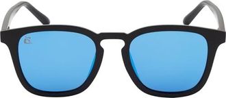 Cressi Riviera Sunglasses Black/Mirrored Lens Blue - Lunettes de Soleil Polaris&eacute;es Hommes et Femmes, pour la Mer, la Navigation et la P&ecirc;che, Monture TR90 Noi
