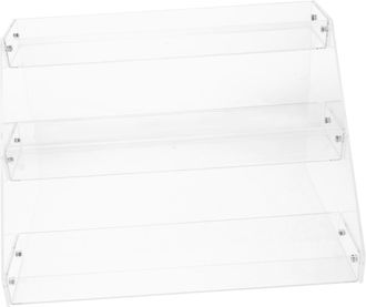 Luxshiny Mehrstufiges Getränkedisplay Regal Transparenter Aufsteller für Tischplatte Vielseitiger Getränkeständer für Laden Büro und Küche Einfache Montage und