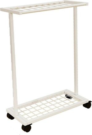 Generic Robuster Tennisschl&auml;ger-Pr&auml;sentationsst&auml;nder, Offener Tennisschl&auml;ger-Aufbewahrungsst&auml;nder Mit 4 Rollen, for Tennis- Und Badmintonschl&auml;ger(White)