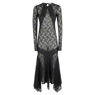 The Attico Lace Midi Dress - - Dresses - Damen - Schwarzk - XS