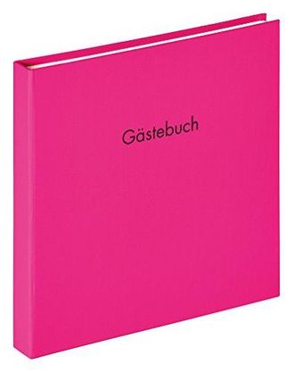 Walther Design G&auml;stebuch pink 26 x 25 cm mit Pr&auml;gung und Spiralbindung, Fun GB-206-Q