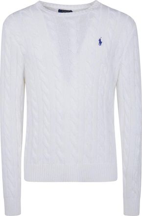 Polo Ralph Lauren Homme, Pulls, Blanc, Taille: L Pull Classique Manches Longues et Col Rond