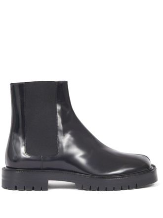 Maison Margiela bottines en cuir à bout Tabi - Noir