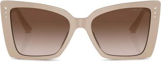 Jimmy Choo Eyewear Sonnenbrille mit eckigem Gestell - Nude