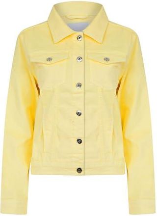 Amara Reya Feather Womens Stretch Cotton Denim Jacket in Pale Lemon - Amara Reya - 16