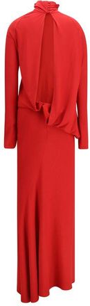Magda Butrym Open-Back Viscose-Silk Dress - Red