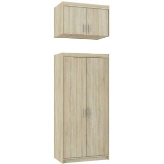 Furnix Furnix - Kleiderschrank mit Aufsatz eliza 2D moderne Schrank mit 2 t&uuml;rig Sonoma