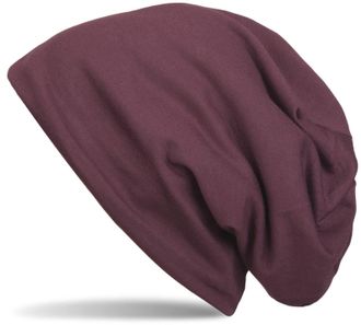 styleBREAKER Unisex Beanie Mütze Einfarbige mit Thermo-Fleece Futter, warme Winter Mütze gefüttert 04024008, Farbe:Violett