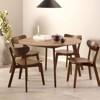 ebuy24 Roxby table de salle &agrave; manger 120x120cm nature