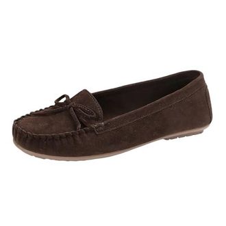 Generic Chaussures &agrave; enfiler d&eacute;contract&eacute;es et confortables pour femme - &Eacute;l&eacute;gantes - Couleur unie - Bout rond - Antid&eacute;rapantes - L&eacute;g&egrave;res - Avec noeud - Pour le
