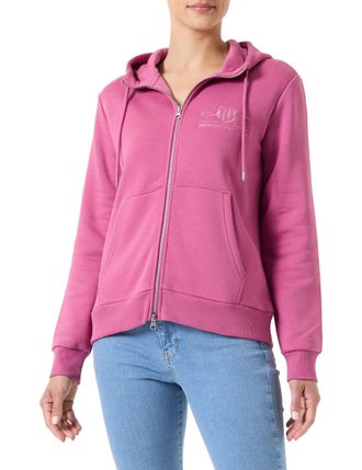 GANT Gant Damen Reg Tonal Shield Zip Hoodie Kapuzenpullover, Dark Lavender, M EU