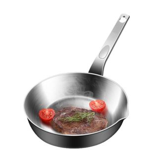 Generico Bratpfanne f&uuml;r Eier, Antihaft-, Edelstahl, f&uuml;r Zuhause, Studentenwohnheim, Restaurant, Bauernhof, Camping, Picknick und Grill