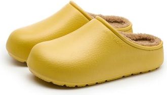 Generic Pantoufles dhiver unisexes imperm&eacute;ables doubl&eacute;es antid&eacute;rapantes pour la maison, la maison, lint&eacute;rieur et lext&eacute;rieur, semelle antid&eacute;rapante, jaune, 36 