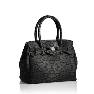 Save My Bag T- Miss Plus Animalier, Sac &agrave; Main Femme, Leopard JetBlack Satin