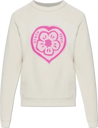 Kenzo Femme, Sweatshirts et sweats &agrave; capuche, Beige, Taille: 40 FR SweaT-shirt Imprim&eacute;