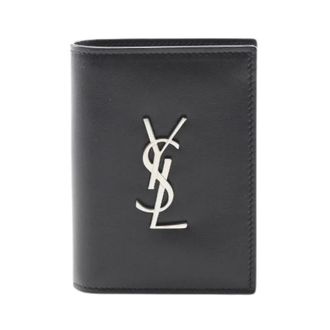 Saint Laurent Pre-owned Cassandra Leather Card Case - Homme - Pre-owned - Noir - Taille: ONE Size
