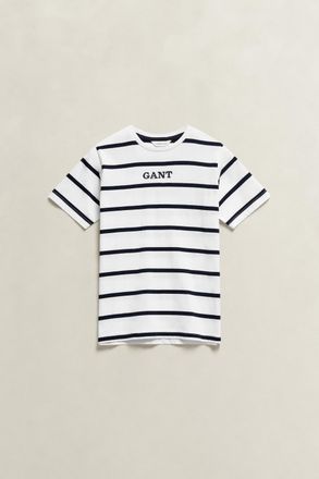 GANT Teenager Teen Boys T-Shirt mit Streifen (122/128) Wei&szlig;