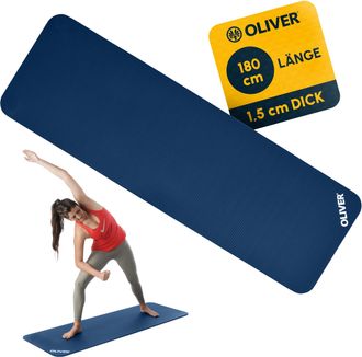 Oliver rutschfeste Sportmatte quergerillt - Yogamatte für Pilates, Gymnastik & Fitness - hautfreundlich & feuchtigkeitsabweisend - Gymnastikmatte Fitnessmatt