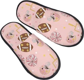 Generic Chaud Pantoufles &agrave; Hiver Pom-pom girl Football Pantoufles Maison L&eacute;g&egrave;re Chaussons Femme pour Adulte Femme Homme M