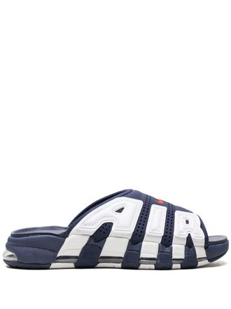 Nike Claquettes Air More Uptempo Blue - Bleu
