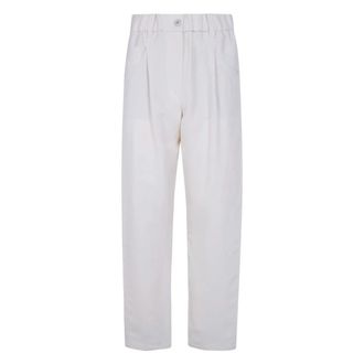 Brunello Cucinelli Straight Natural Hosen - - Trousers - Damen - Wei&szlig; - 2XL