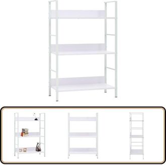 vidaXL Vidaxl - Bücherregal 3 Regalböden Weiß 60×27,6×90,5 cm Holzwerkstoff - Bücherregal - Holzregal - Wohnraumorganisation - Aufbewahrungslösung