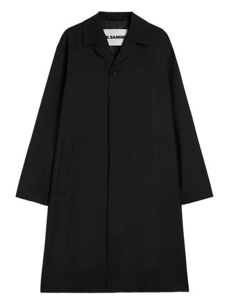 Jil Sander manteau en laine &agrave; boutonni&egrave;re - Noir