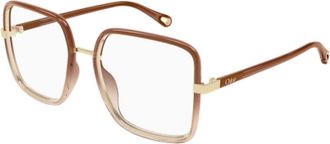 Chlo&eacute; unisex, Accessoires, Brun, Taille: 55 MM Square Optical Frame