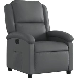 vidaXL Relaxsessel Grau Kunstleder vidaXL