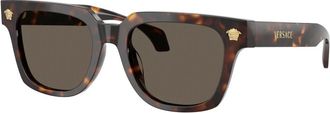 Versace unisex, Accessoires, Brun, Taille: 52 MM Square Lunettes de soleil