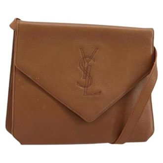 Saint Laurent Sac bandouli&egrave;re en cuir Pre-owned - Femme - Pre-owned - Brun - Taille: ONE Size