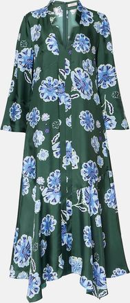 Dorothee Schumacher Midikleid Big Garden aus Seiden-Twill