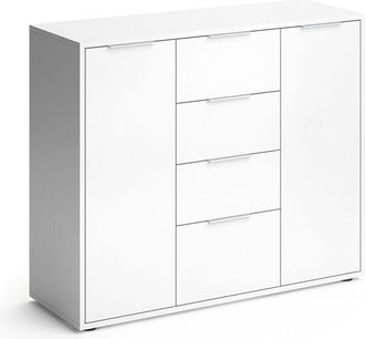Vicco Commode avec tiroirs Leon, Blanc, 100 x 84 cm Vicco