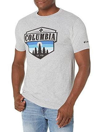 Columbia Apparel T-Shirt Graphique pour Homme, Gris chiné/Switchback, Taille L