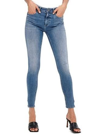 Only ONLBLUSH Mid SK ANK Zip DNM TAI848 Noos Jeans, Light Medium Blue Denim, M/30 aux Femmes
