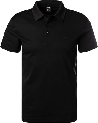 HUGO BOSS Herren Polo-Shirt schwarz Slim Fit